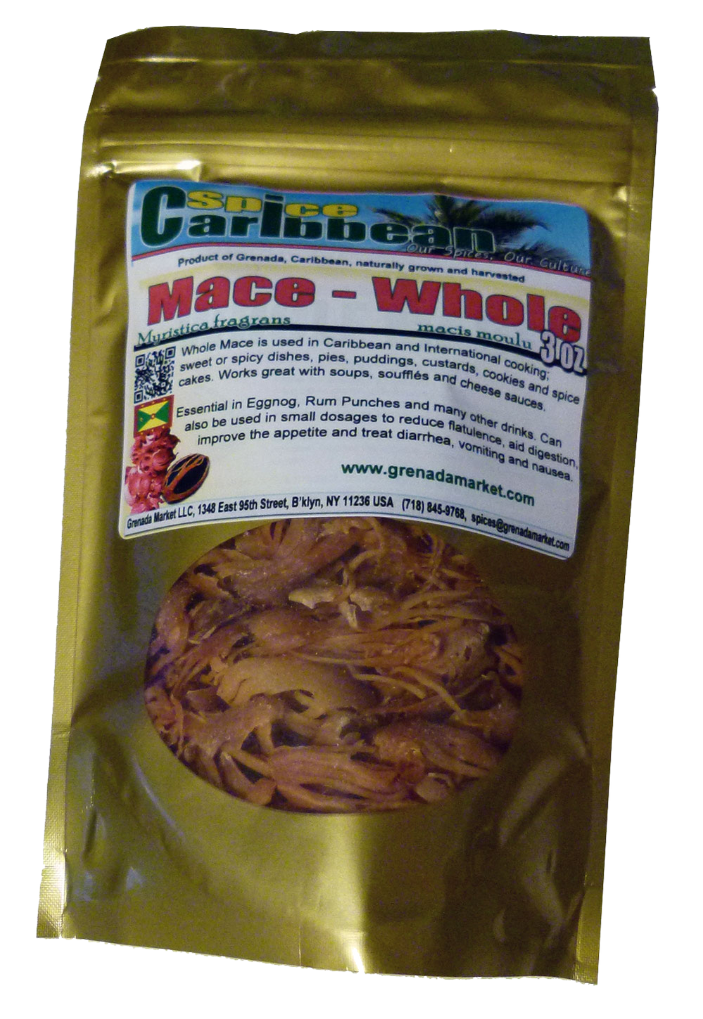 MACE - PIECES, Spice of Grenada (3 Oz in resealable pouch) — Grenada Market