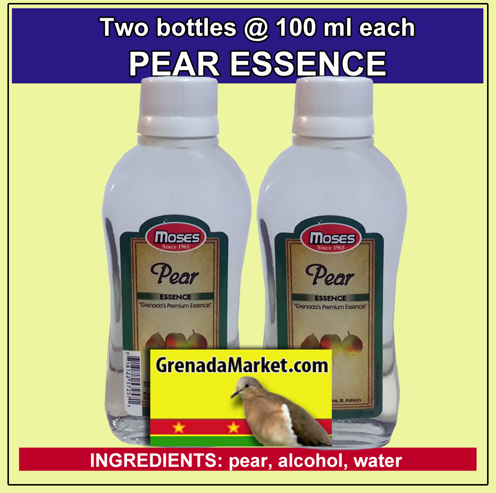 PEAR Essence by MOSES (2 x 100ml bottles per order) - Grenada, Caribbe ...